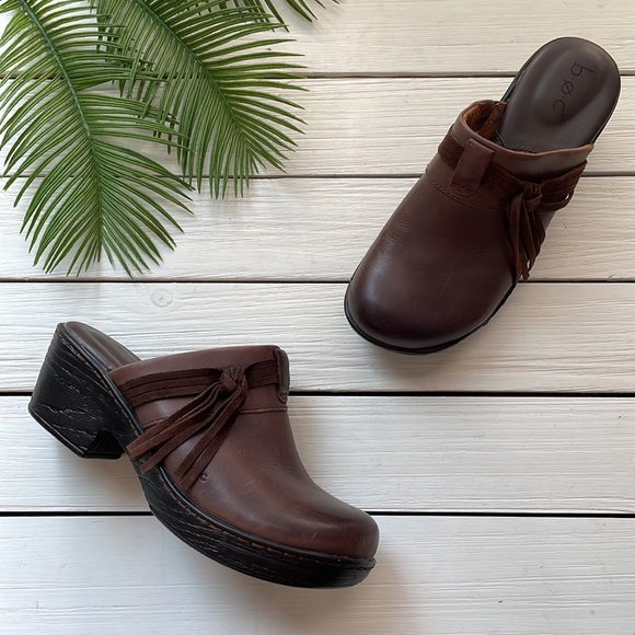 boc | Shoes | Boc Leather Clogs Brown Size 6 | Poshmark